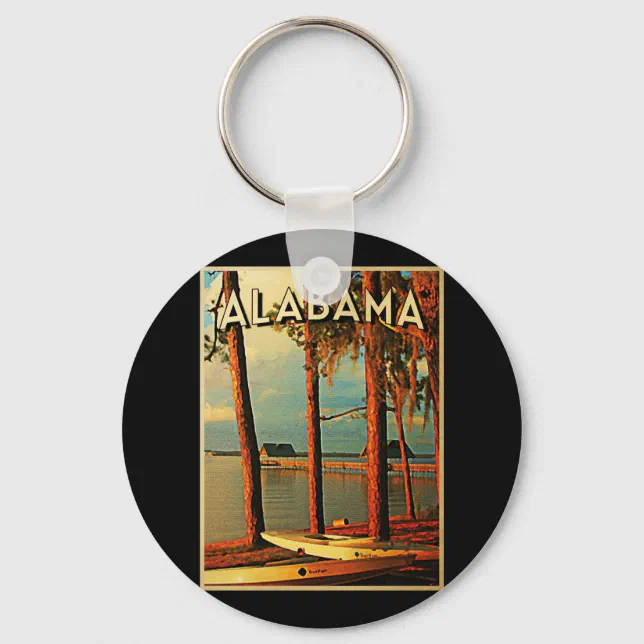 Vintage Alabama Keychain | Zazzle