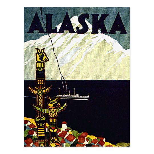 vintage alaska poster postcard | Zazzle.com