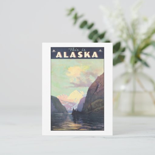 Vintage Alaska Poster Postcard | Zazzle