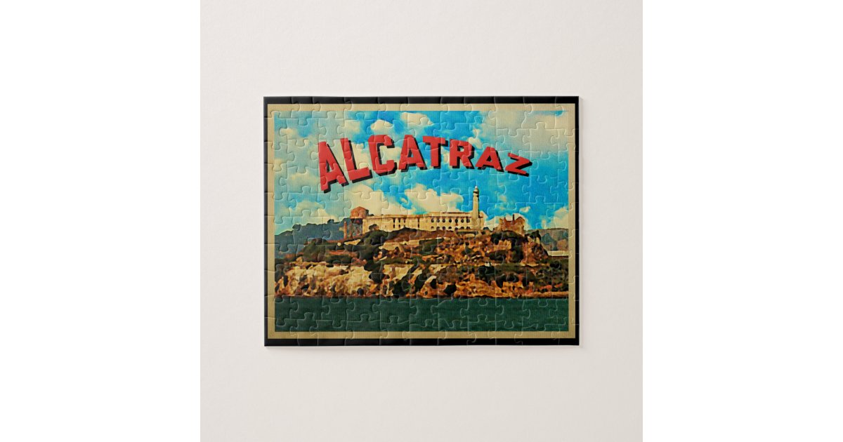 Vintage Alcatraz Island Jigsaw Puzzle | Zazzle