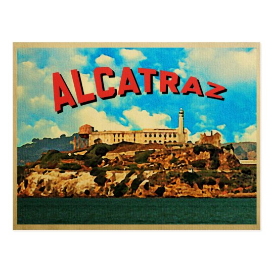 Vintage Alcatraz Island Postcard | Zazzle.com