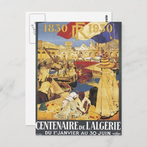 Vintage Algeria Centenaire Postcard | Zazzle