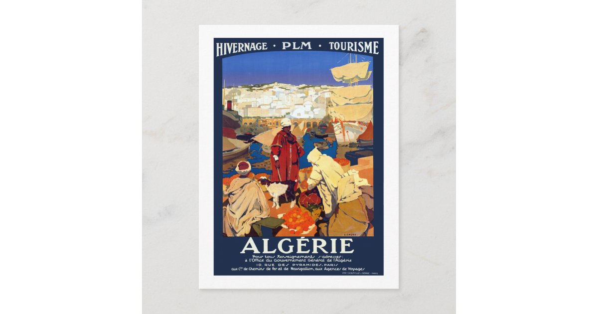 Vintage Algeria Travel Postcard | Zazzle