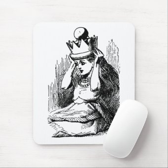 Vintage Alice in Wonderland, Alice w Queen's Crown Mouse Pad | Zazzle