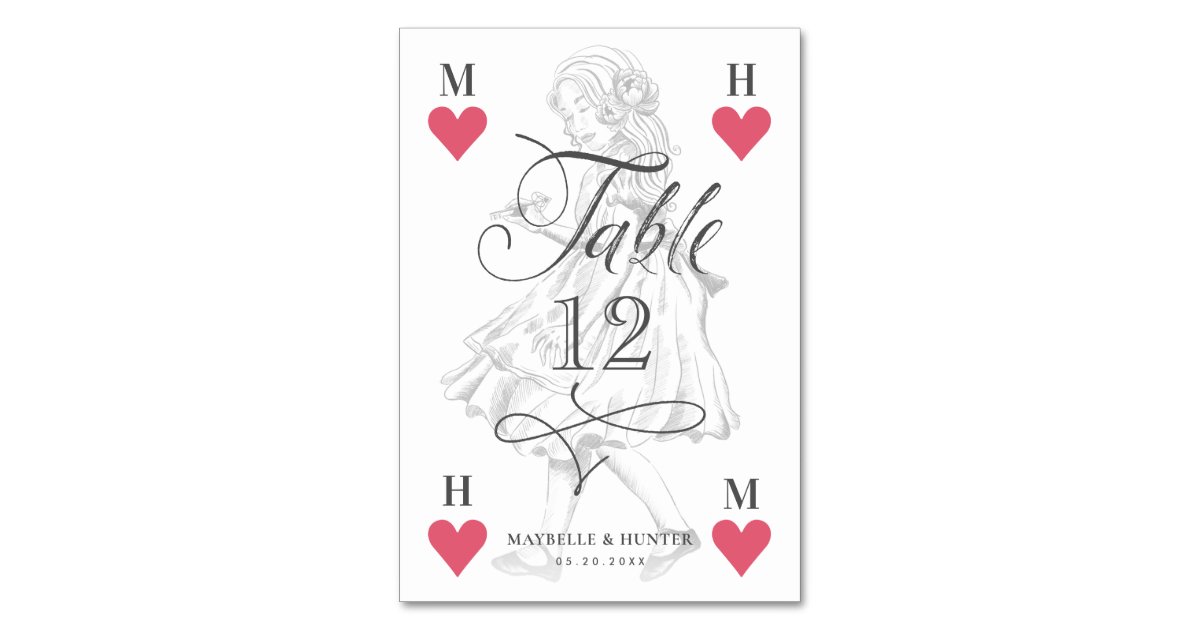 Vintage Alice in Wonderland Heart Playing Card | Zazzle.com