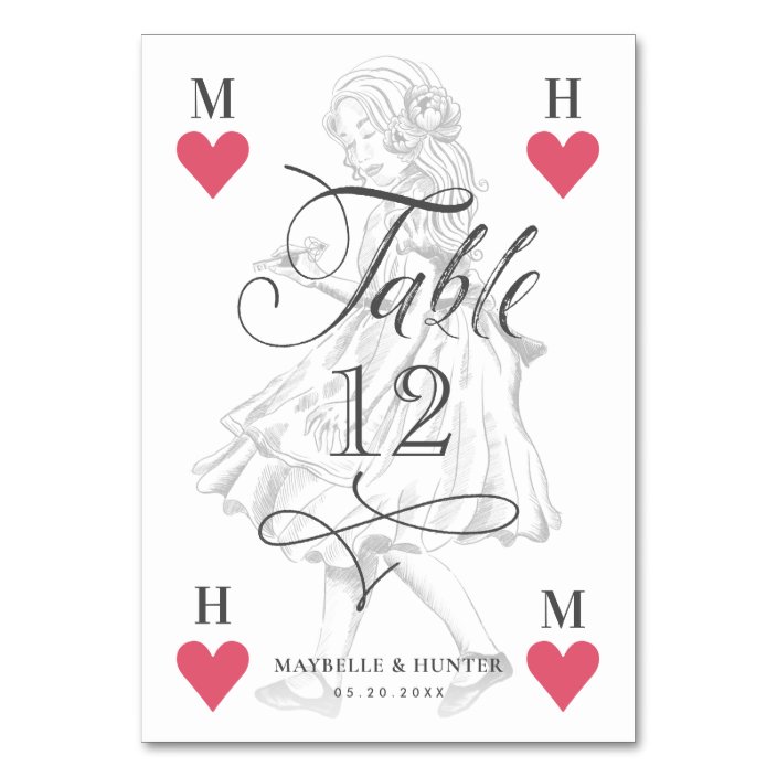 Vintage Alice in Wonderland Heart Playing Card | Zazzle.com