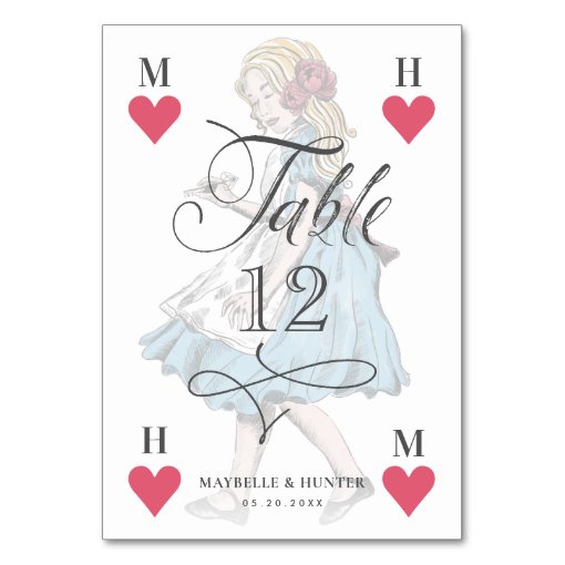 Vintage Alice in Wonderland Heart Playing Card | Zazzle
