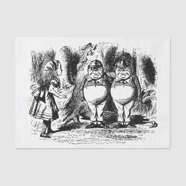 Vintage Alice in Wonderland, Tweedledum Tweedledee Tissue Paper | Zazzle