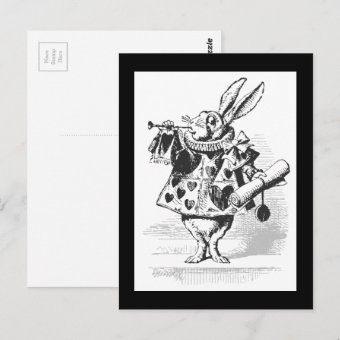 Vintage Alice in Wonderland White Rabbit Postcard | Zazzle