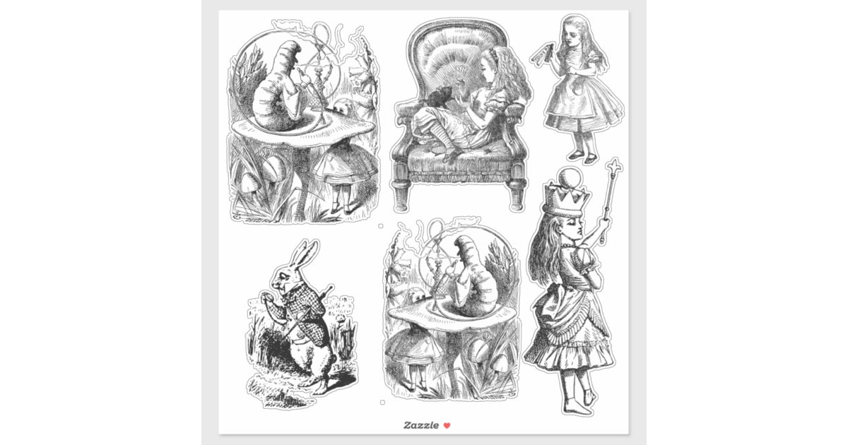Vintage Alice Sticker | Zazzle