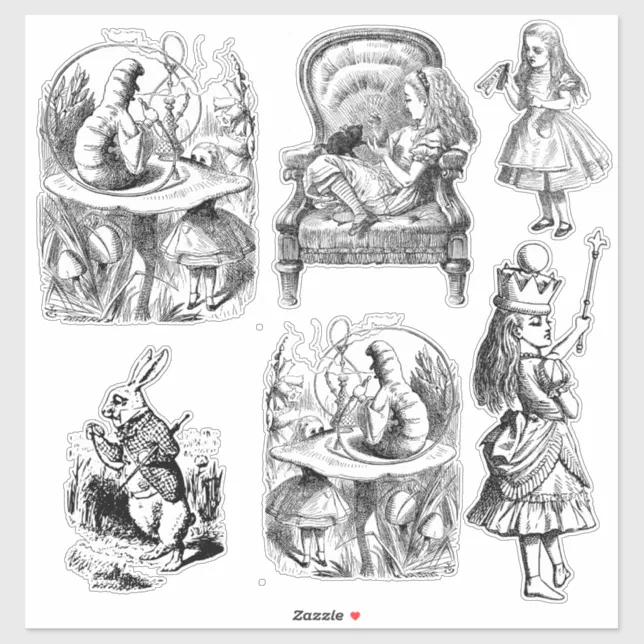 Vintage Alice Sticker | Zazzle