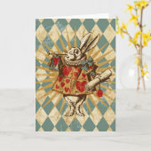 Vintage Alice White Rabbit Card | Zazzle