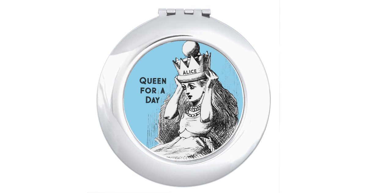 Vintage Alice with Crown Compact Mirror | Zazzle