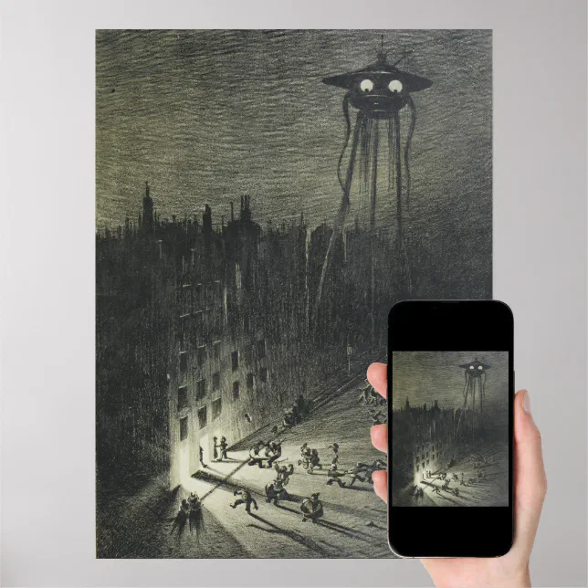 Vintage Alien Invasion Illustration Poster | Zazzle