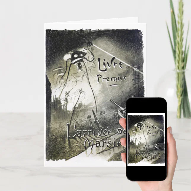 Vintage alien invasion world war ufo movie card | Zazzle