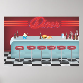 Vintage Diner Posters | Zazzle