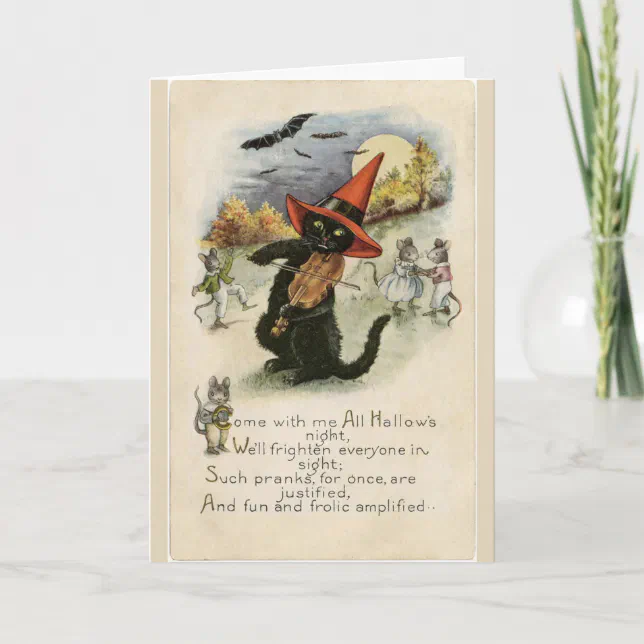 Vintage - All Hallow's Night, Card | Zazzle