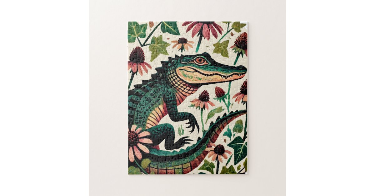Vintage Alligator Jigsaw Puzzle | Zazzle