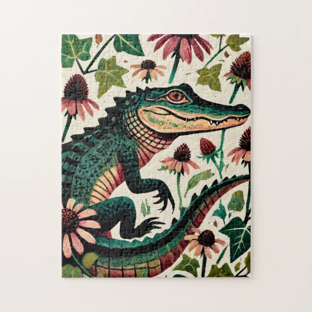 Vintage Alligator Jigsaw Puzzle | Zazzle