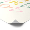 Vintage Alphabet in Pastel Colors Poster | Zazzle
