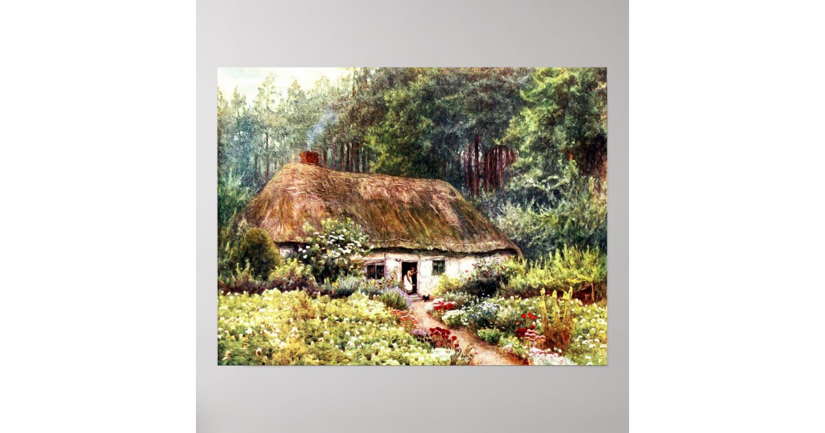 Vintage Amazing Peaceful Scenery Poster | Zazzle