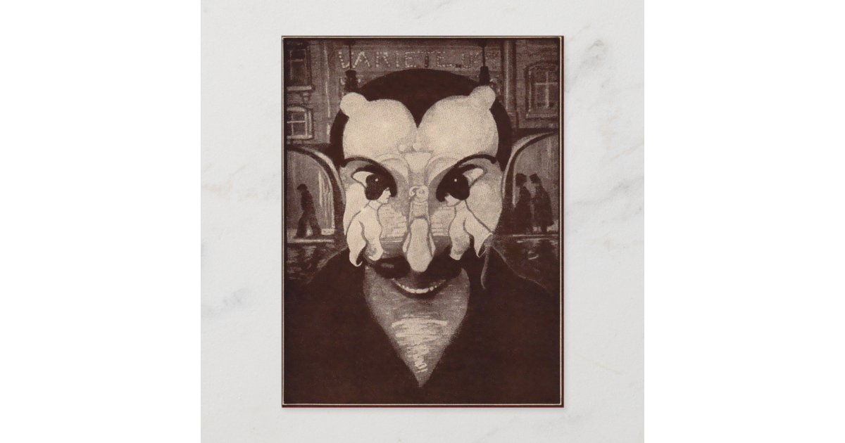 Vintage Ambiguous Devil Postcard | Zazzle