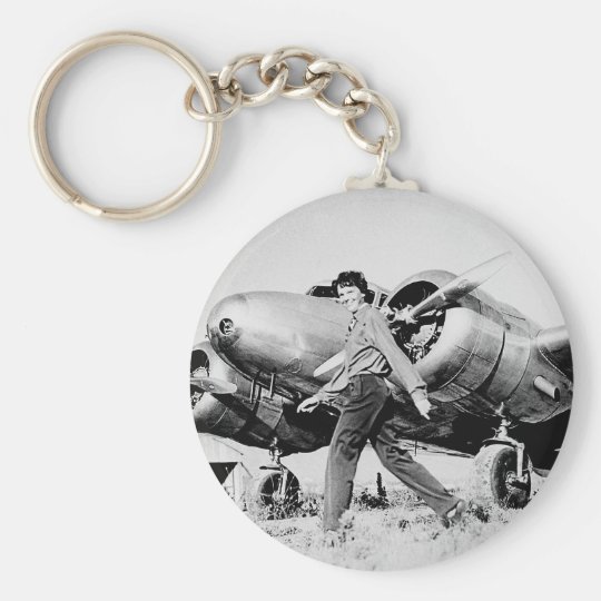 Vintage Amelia Earhart Photo Keychain | Zazzle.com