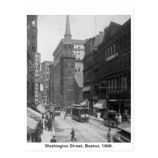 Vintage America, Washington Street, Boston 1906 Postcard | Zazzle.com