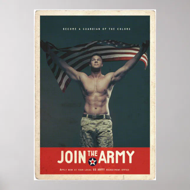 Vintage American Army Flag Poster | Zazzle