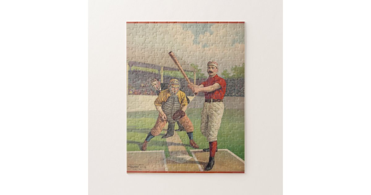 Vintage American Baseball 1895 Jigsaw Puzzle | Zazzle