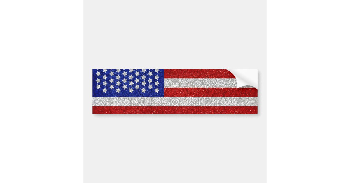 Vintage American Flag Bumper Sticker | Zazzle