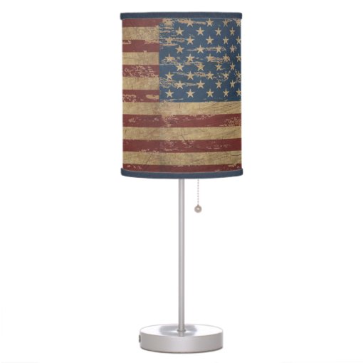 Vintage American Flag Table Lamp | Zazzle