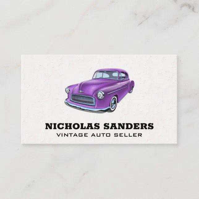 Vintage American Hot Rod Car | Salesman Dealership Business Card | Zazzle