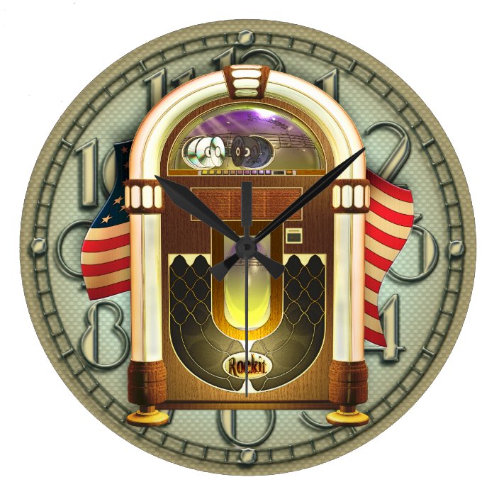 Vintage American Jukebox Wall Clock | Zazzle.com