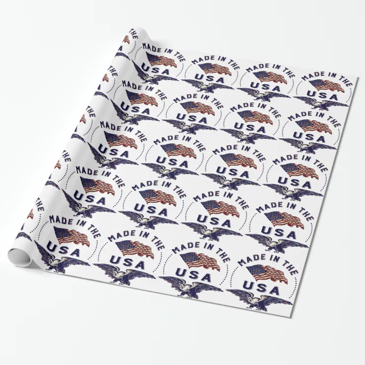 Vintage American Made in the USA Wrapping Paper | Zazzle