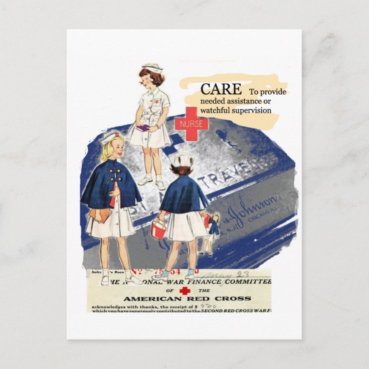 Vintage American Red Cross Greeting Postcard | Zazzle