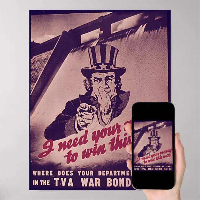 Vintage American War Posters. Uncle Sam Poster | Zazzle