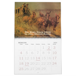 Vintage American West Cowboys, Western Fine Art Calendar | Zazzle