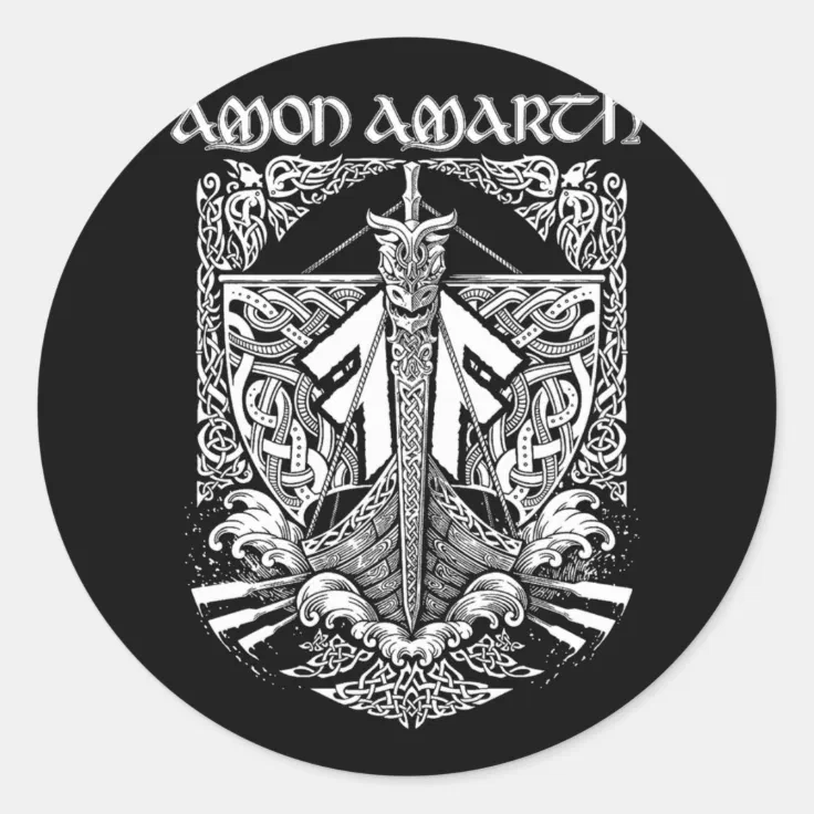 Vintage Amon Amarth Design For Fans Lover Classic Round Sticker | Zazzle