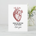 Vintage Anatomical Heart Valentine's Day Card | Zazzle