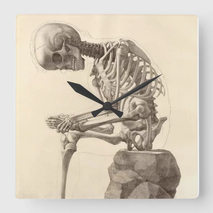 Vintage Anatomical Skeleton Clock | Zazzle