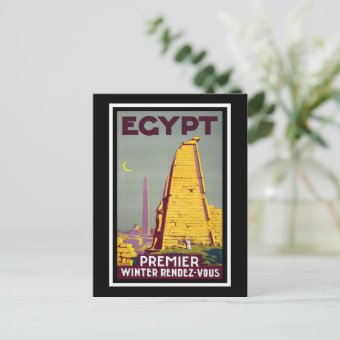 Vintage Ancient Egypt Ruins Travel Postcard | Zazzle