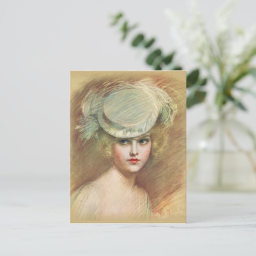 Vintage and Antique Fashions, Hats, Flapper Postcard | Zazzle