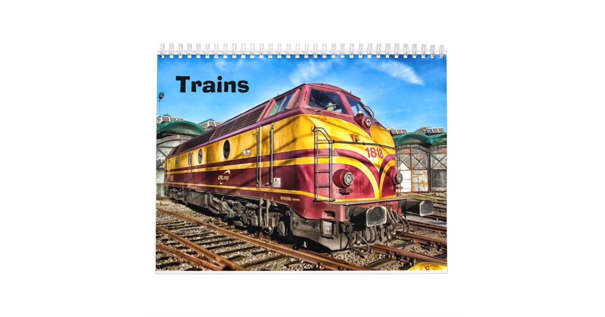 Vintage and Modern Trains Calendar | Zazzle