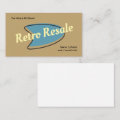 Vintage and Retro Resale Vendor Business Card | Zazzle