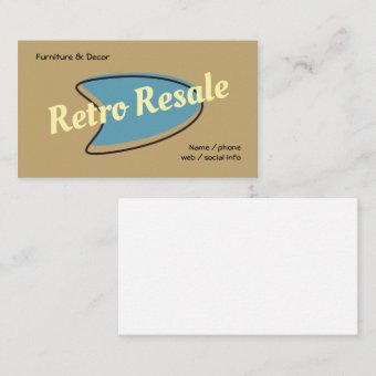 Vintage and Retro Resale Vendor Business Card | Zazzle