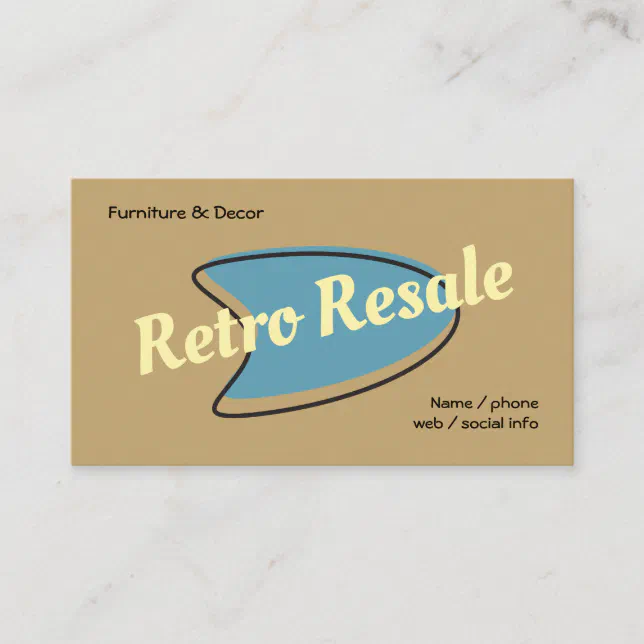 Vintage and Retro Resale Vendor Business Card | Zazzle
