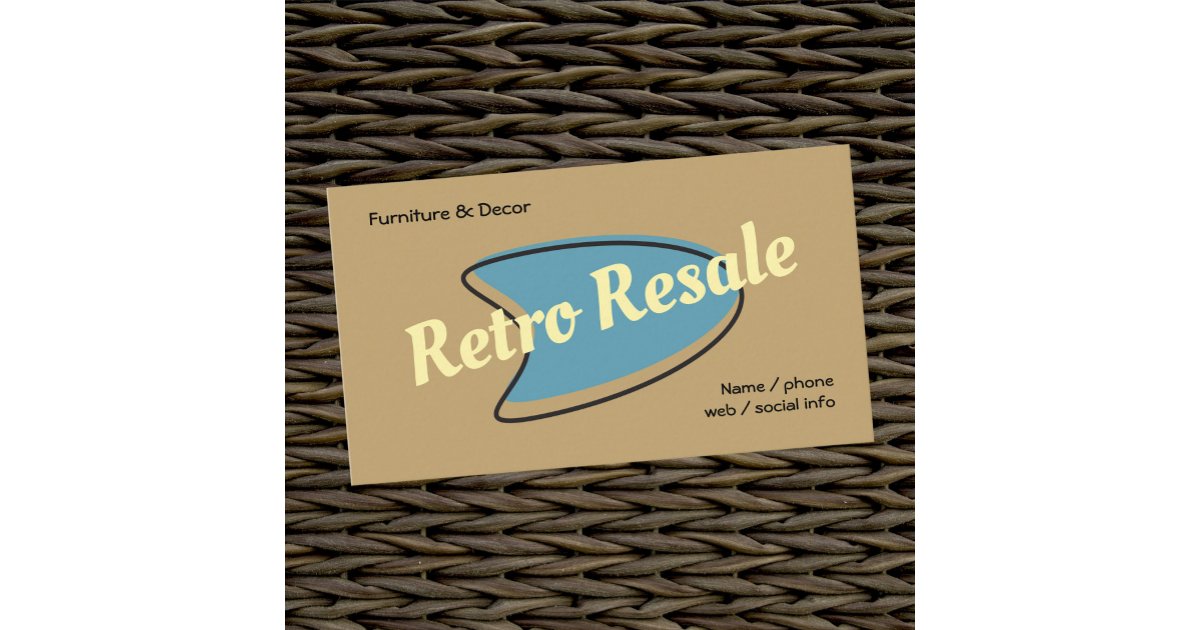 Vintage and Retro Resale Vendor Business Card | Zazzle
