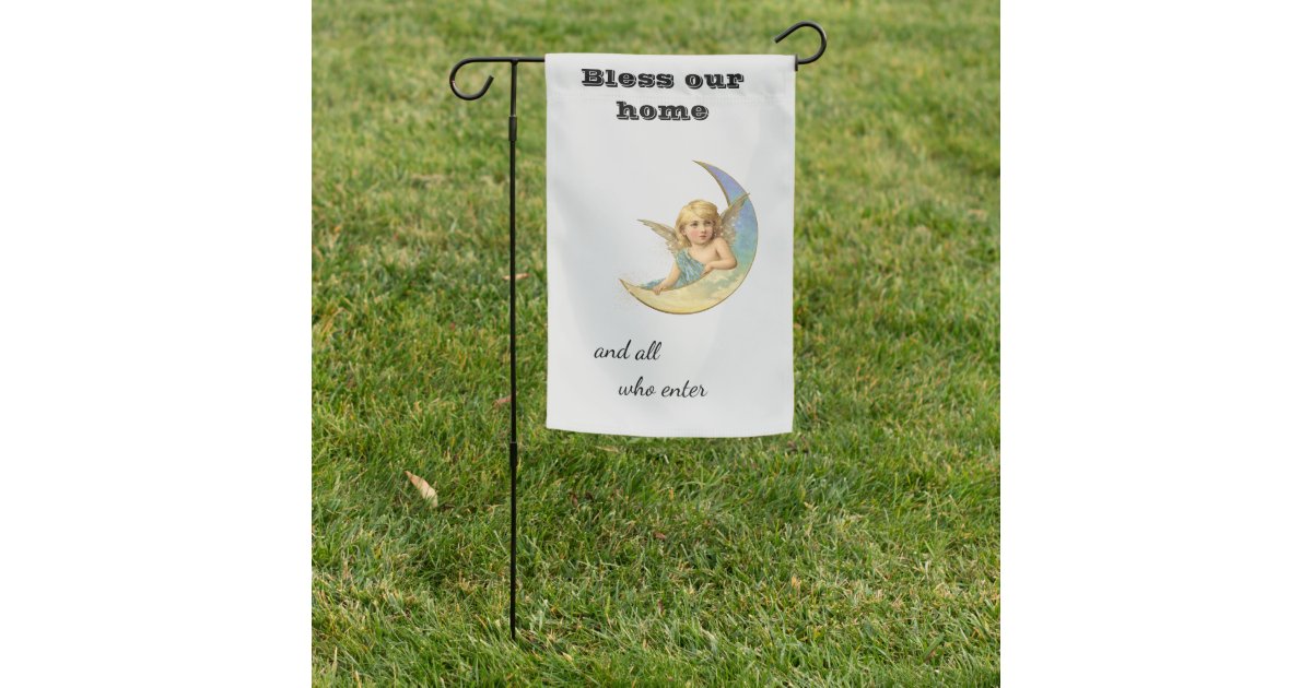 Vintage Angel Garden Flag | Zazzle