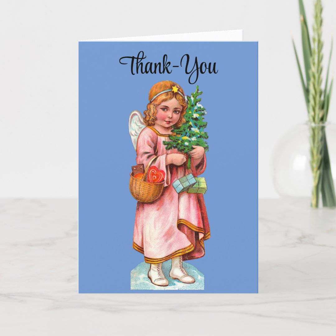 Vintage Angel Thank You Card | Zazzle